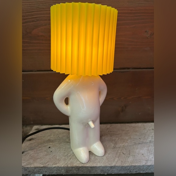 Art | Little Shy Man Character Lamp With Eclectic Onoff Switch | Poshmark